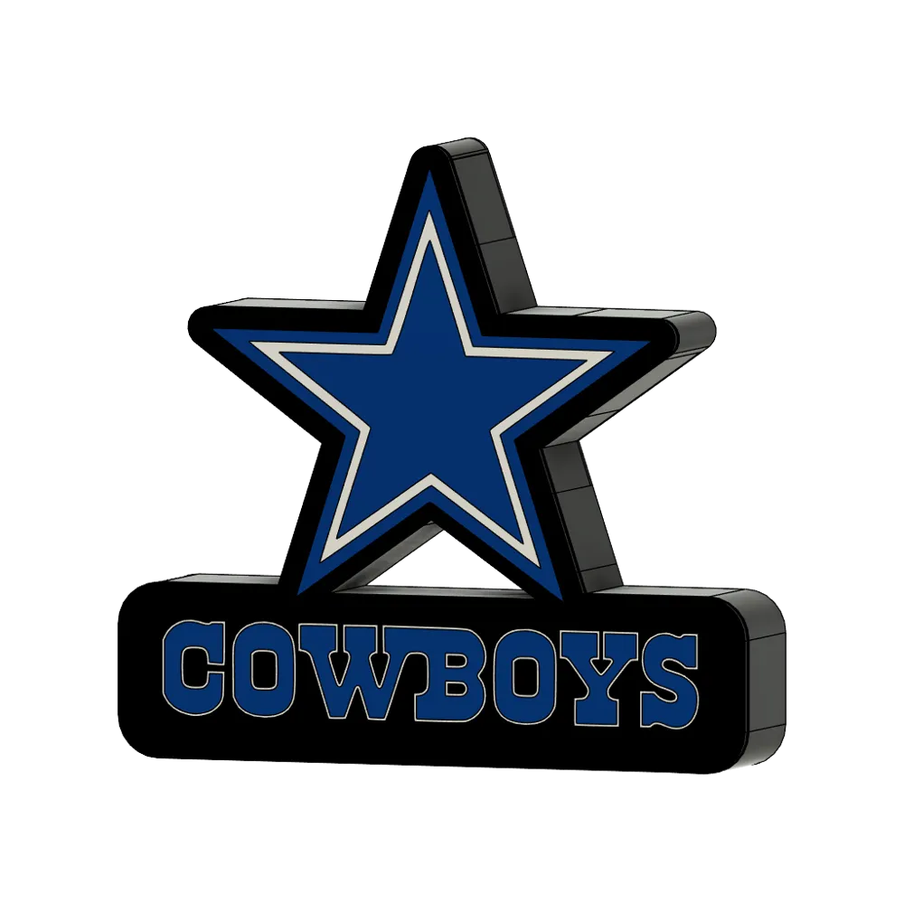 Dallas Cowboys LED Light Box - Free 3D Print Model - MakerWorld