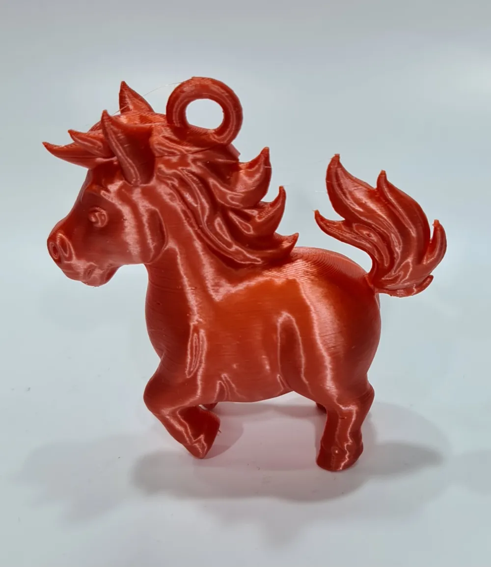 Fiery red horse, Christmas tree toy - Free 3D Print Model - MakerWorld