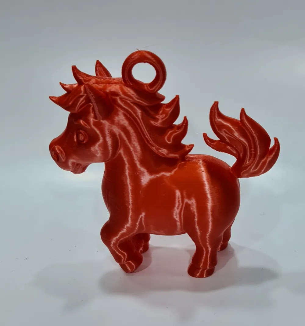 Fiery red horse, Christmas tree toy - Free 3D Print Model - MakerWorld