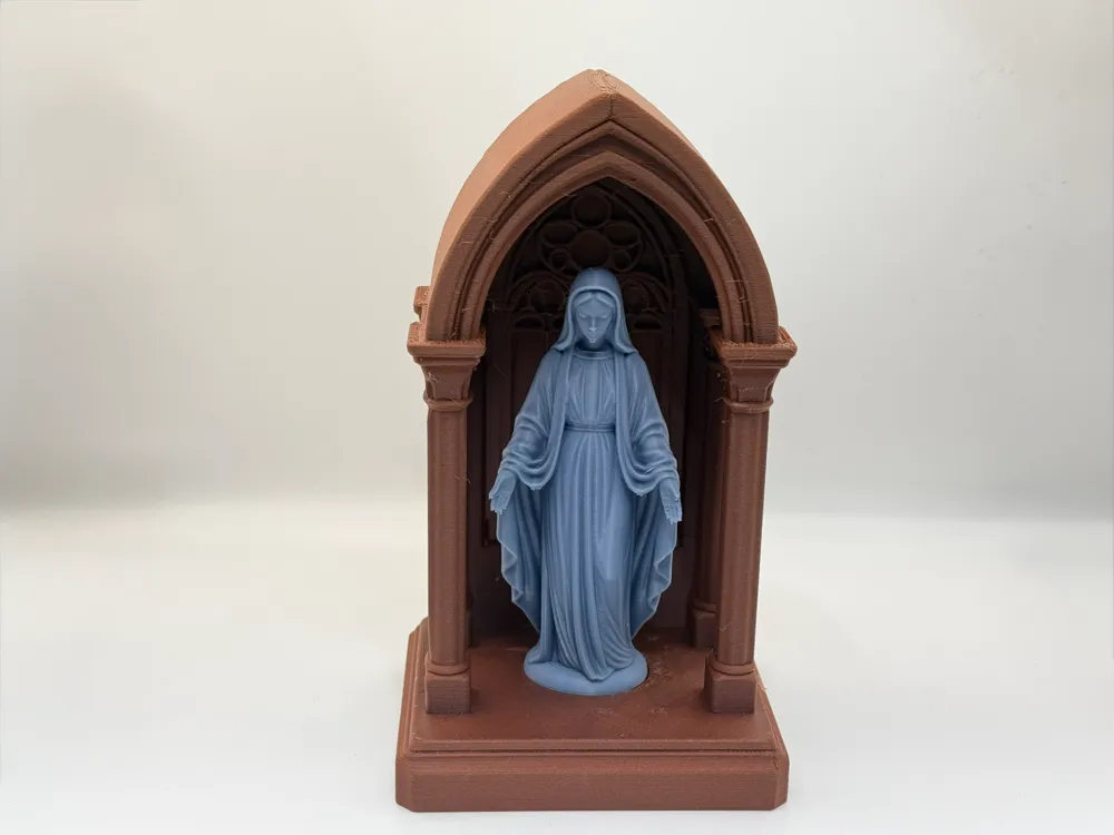 Virgin Mary in Gothic Altar - Free 3D Print Model - MakerWorld