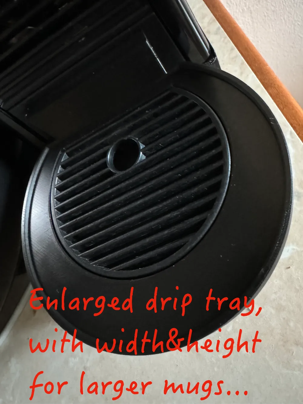 Enlarged drip tray-Delonghi Nespresso coffee maker by Yop1403 - MakerWorld