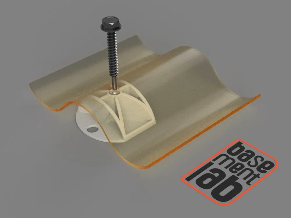 Spacer for fixing corrugated sheet metal roof by BasementLAB MakerWorld ...