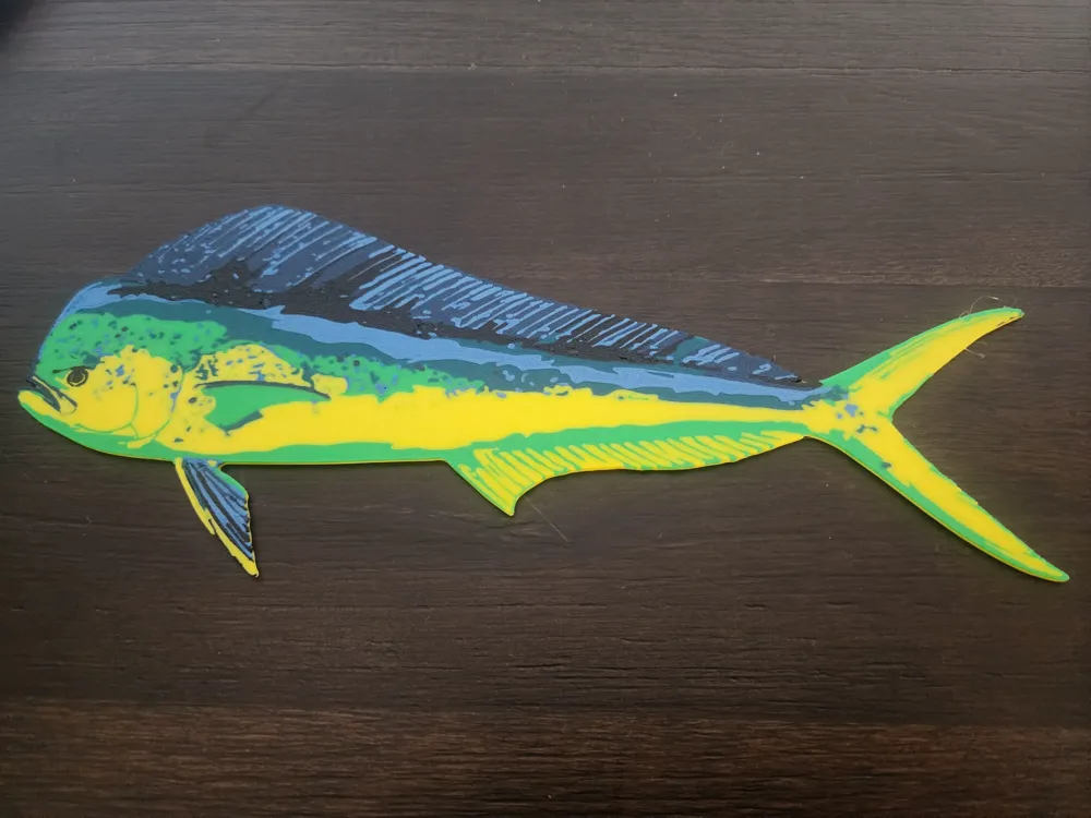 Mahi Mahi Wall Art by Mech3D - MakerWorld