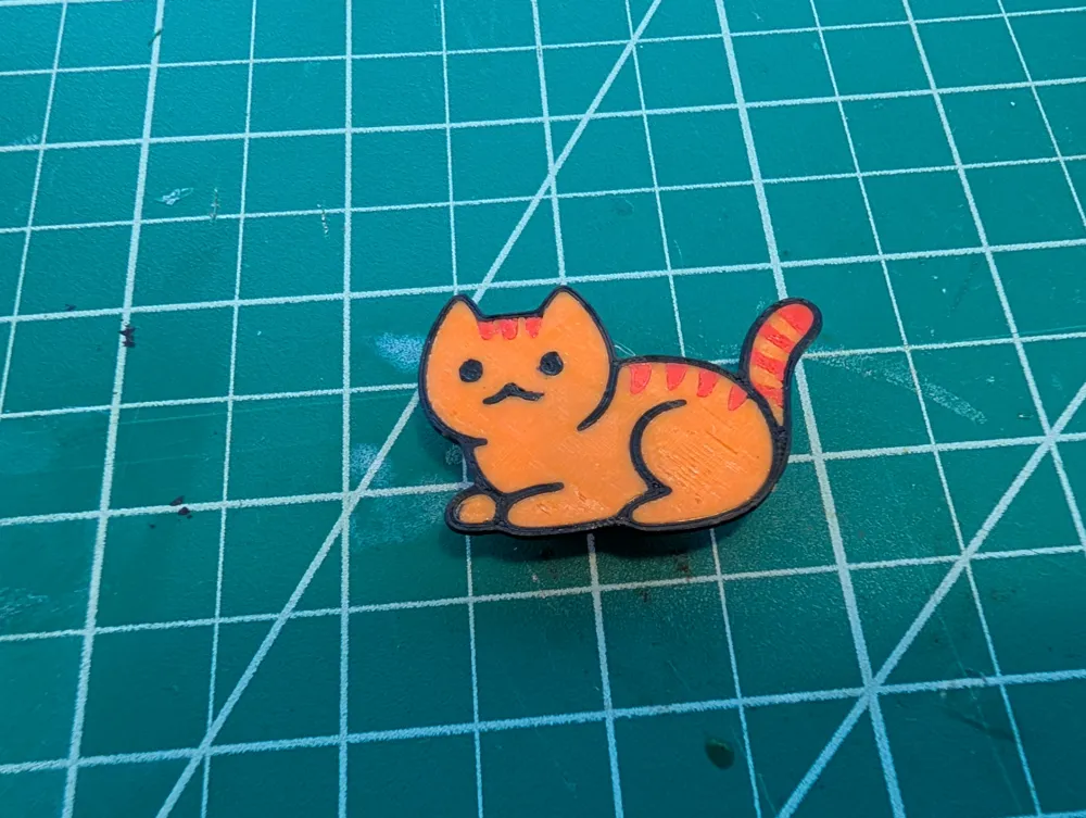 Cute Tabby Kitty Cat Croc Shoe Charm (Jibbitz) by sidbarret007 - MakerWorld
