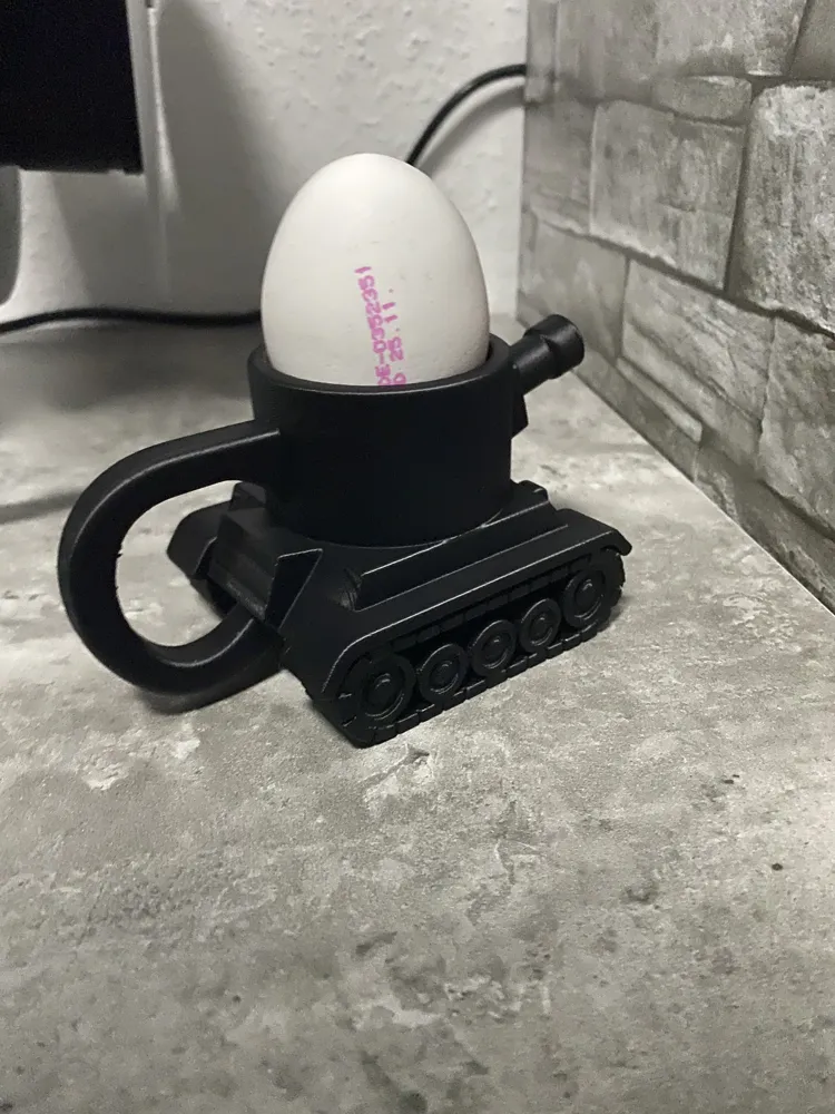 Tank Egg Cup – Open Fire at the Breakfast Table - Free 3D Print Model - MakerWorld