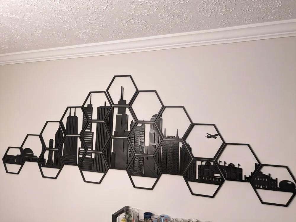 Chicago Skyline wall art by HexaKris 3d - MakerWorld