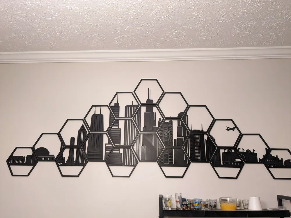 Chicago Skyline wall art by HexaKris 3d - MakerWorld