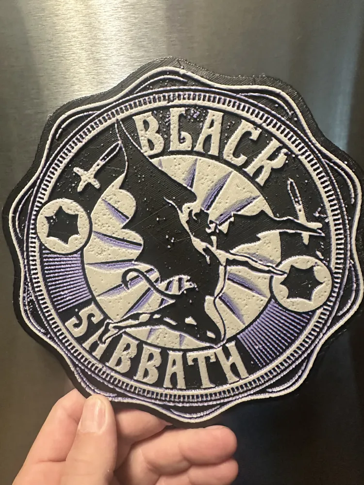 Black Sabbath Ozzy Osbourne Hue Forge logo art by Lazers and Layers MakerWorld: Download Free 3D ...