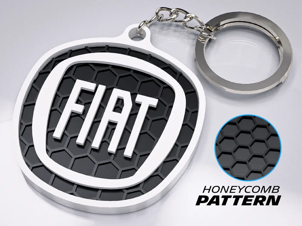 Fiat Keychain - Free 3D Print Model - MakerWorld