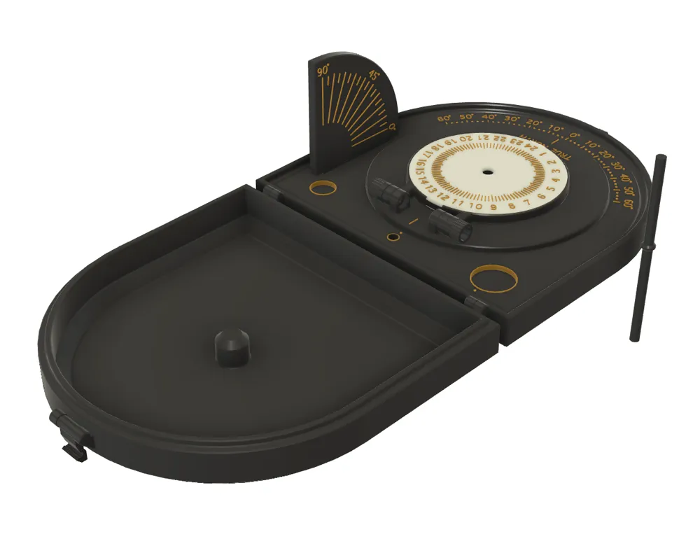 Portable Equatorial Sundial (Clock) - Free 3D Print Model - MakerWorld