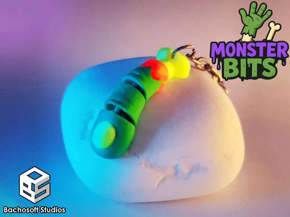Monster Bits | Articulated Zombie Finger Keychain - Free 3D Print Model ...