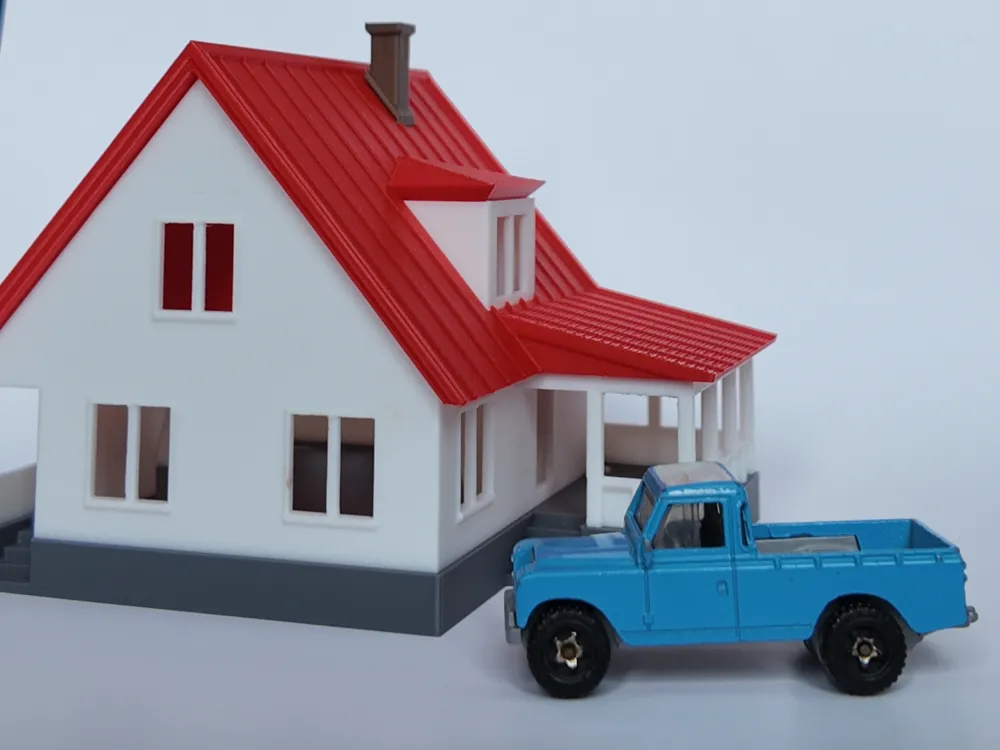 Classical house with dormers (N, HO, 1:100 scale) - Free 3D Print Model ...