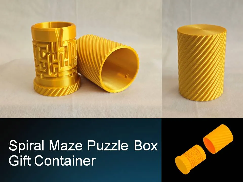 Spiral Labyrinth Puzzle Box - Gift Container by DocLex MakerWorld ...
