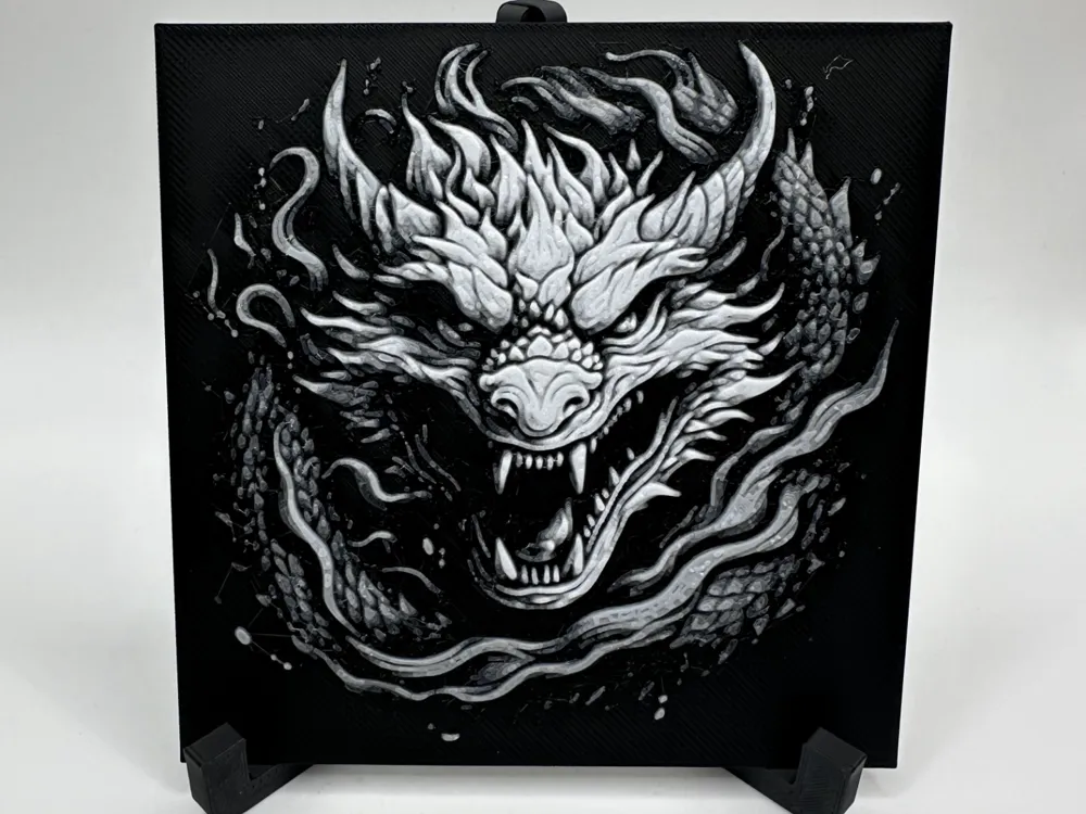 HueForge - Wall Art - "Dragon Fury" by Deltree3D - MakerWorld