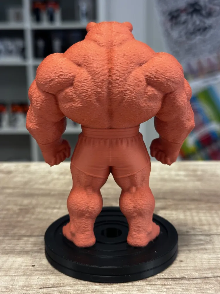 Ripped "Beast Mode" Gym Bear - Free 3D Print Model - MakerWorld