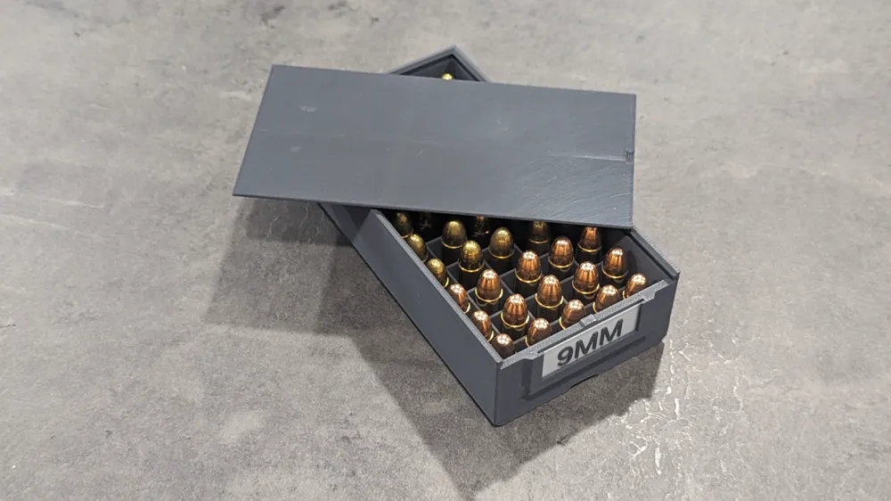 Stackable Ammo Box 9MM, 50 Rnds by minist3r - MakerWorld