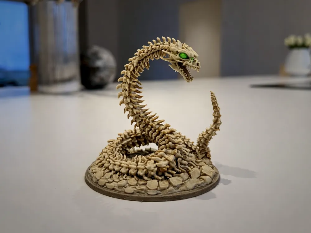 Bone Naga - DND monster - Free 3D Print Model - MakerWorld