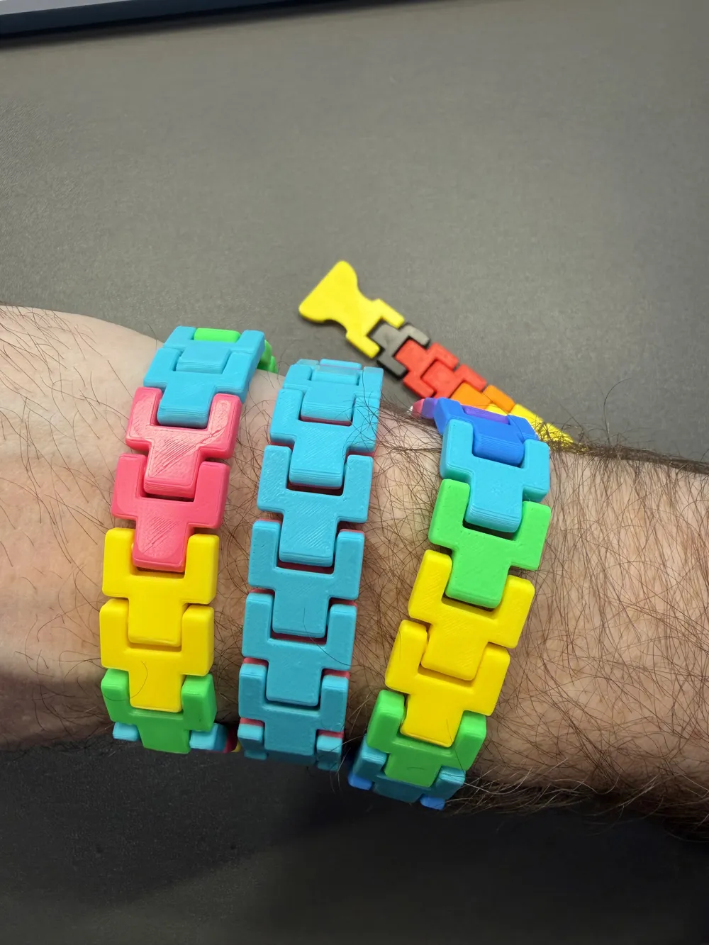Modular Snap Bracelet | Mix & Match | Fast Print - Free 3D Print Model ...