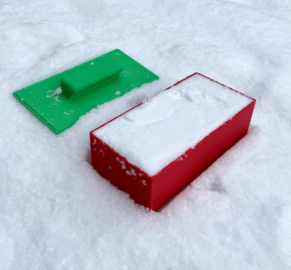 Snow Brick Press – 3 Parts Mold (Brick Size) - Free 3D Print Model ...