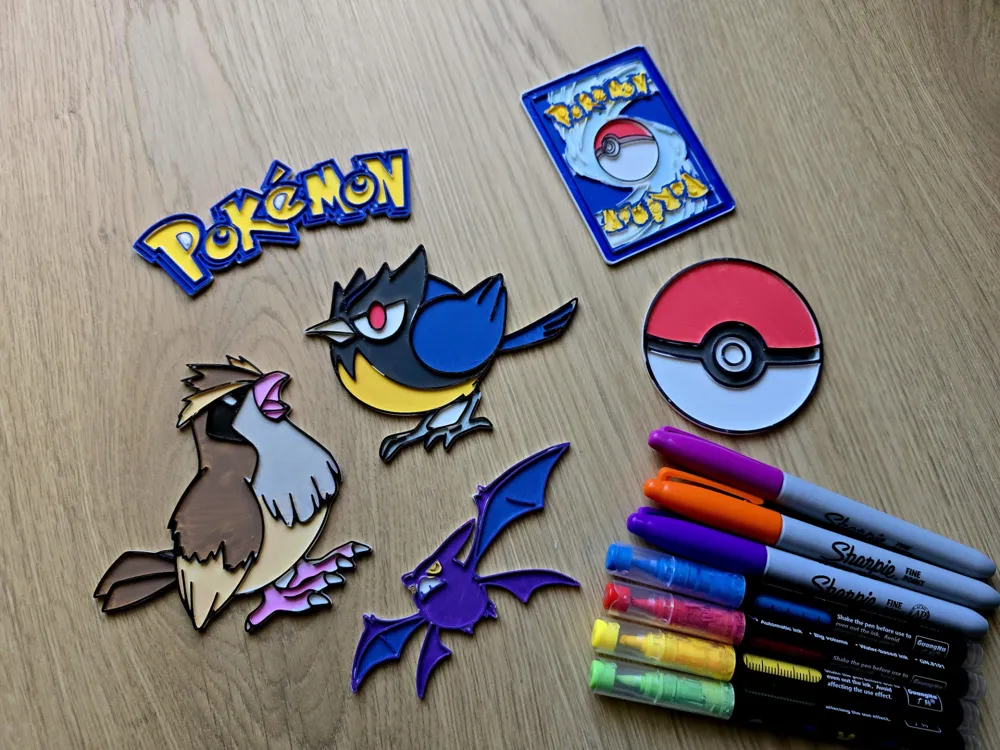 Pokemon Pidgey Rookidee Crobat DIY Coloring Set by Merilno3D - MakerWorld