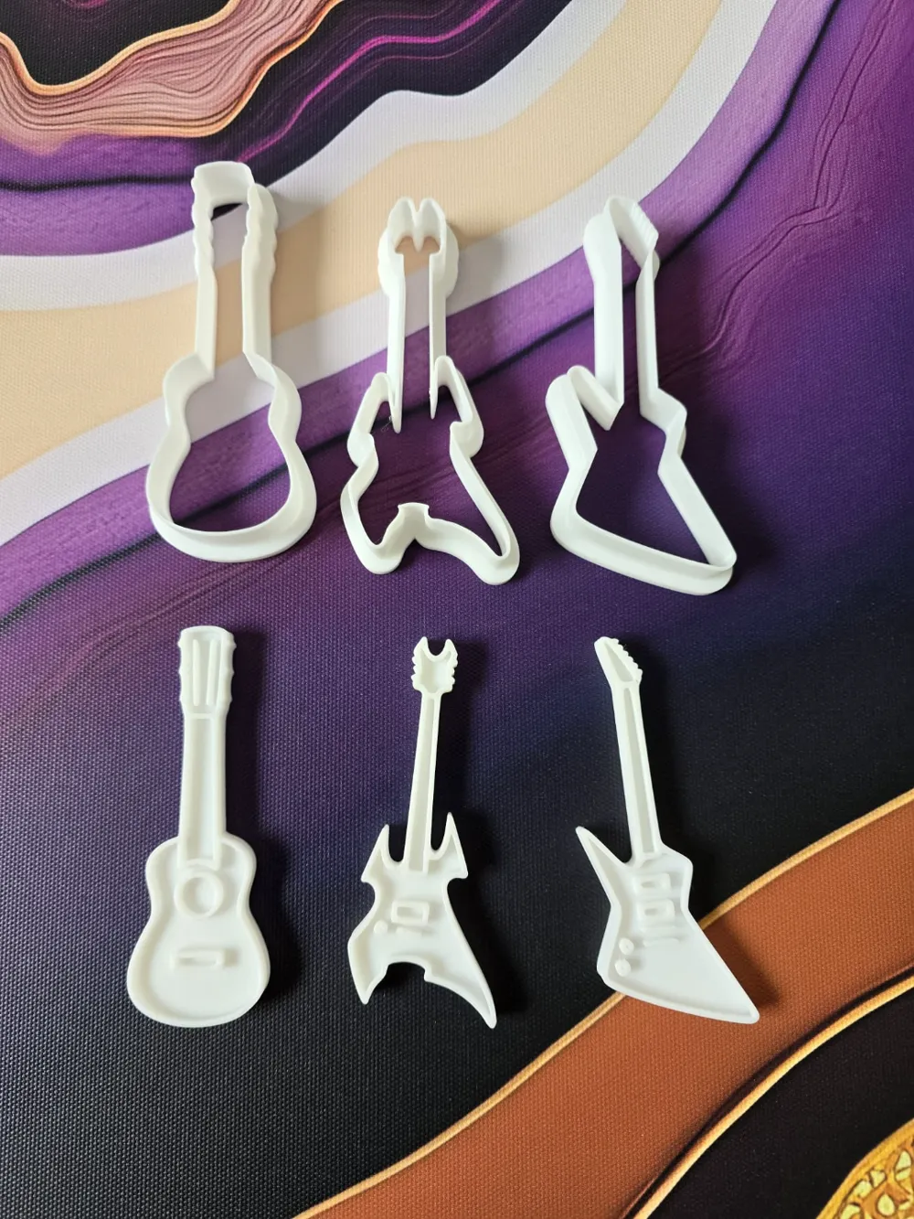 Guitar Set Cookie Cutter Stamp Shape Playdoh Music - Free 3D Print ...
