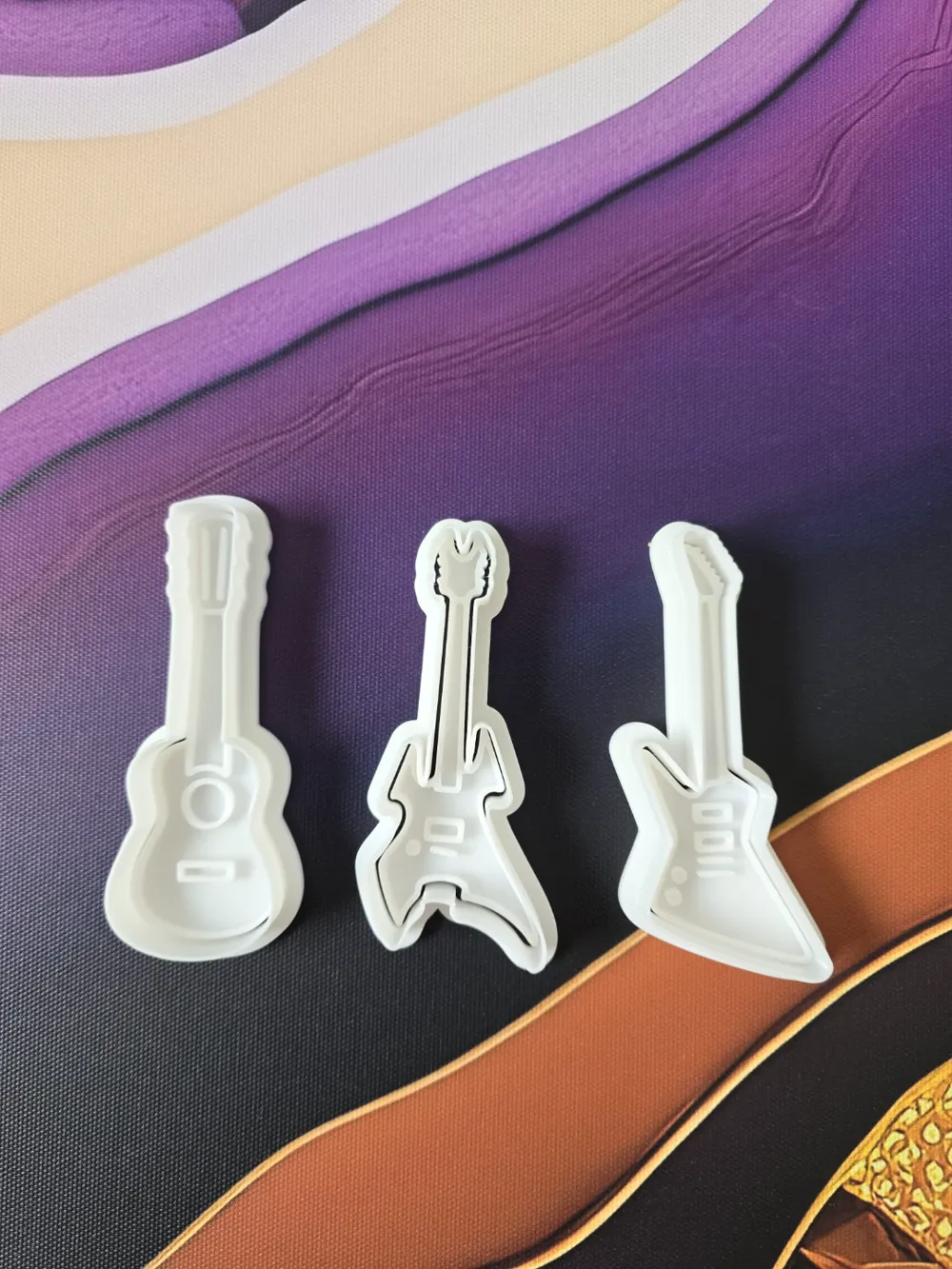 Guitar Set Cookie Cutter Stamp Shape Playdoh Music - Free 3D Print ...