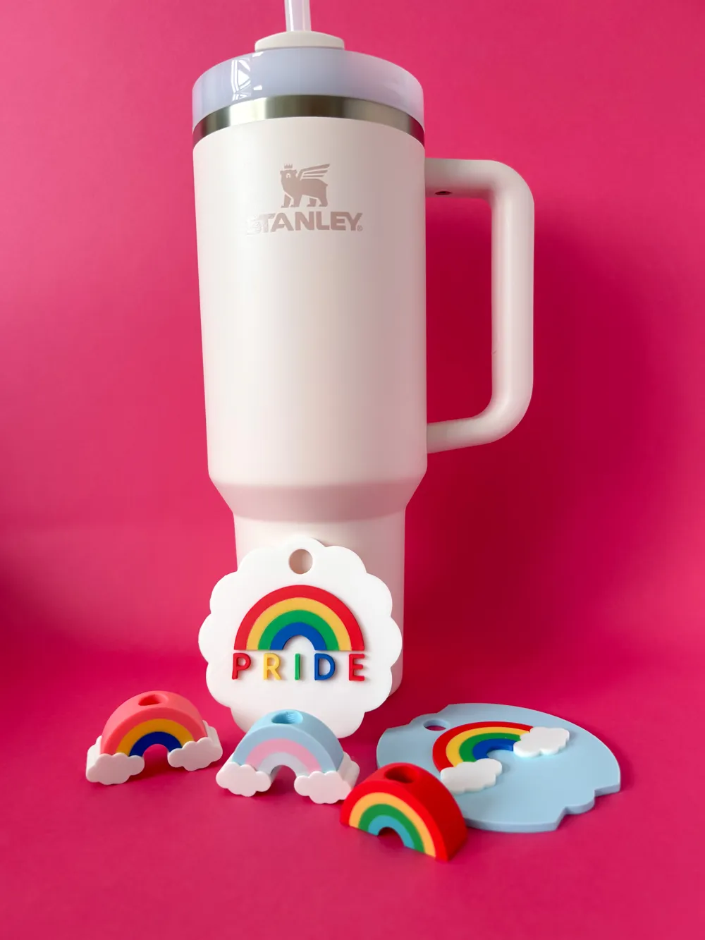 Rainbow 40z Stanley Cup Tumbler Topper - Free 3D Print Model - MakerWorld