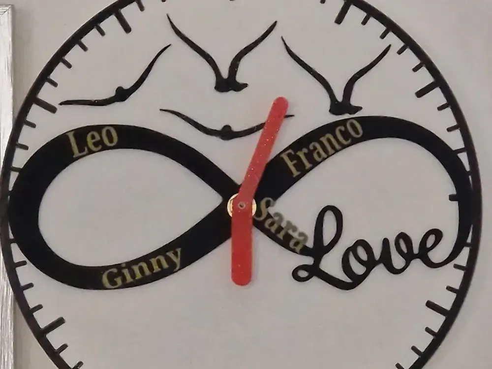 infinity clock with swallows - Free 3D Print Model - MakerWorld