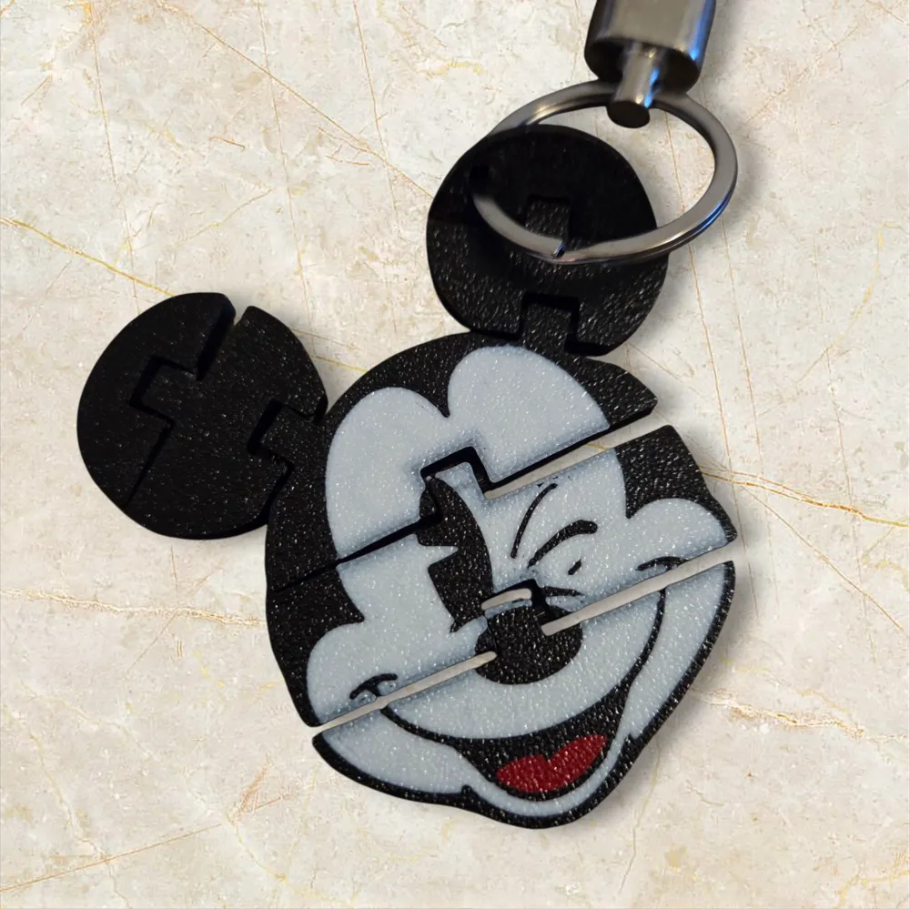 Mickey Mouse Flexi Fidget Toy Quick Print - Free 3D Print Model ...