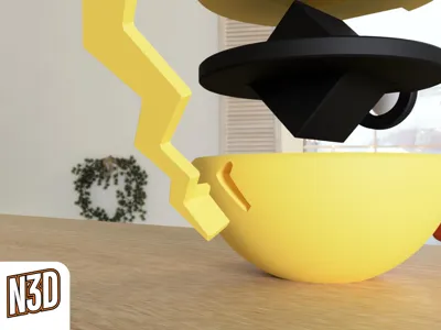 #0025 - Pikachu Ball by N3D MakerWorld: Download Free 3D Models