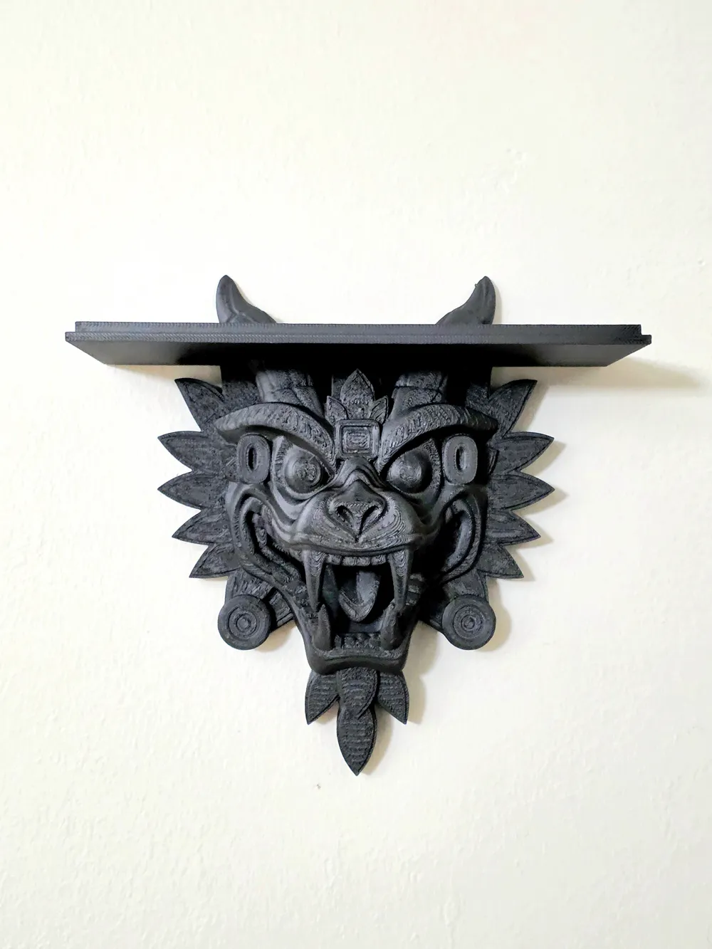 Tribal Dragon Wall Shelf - Free 3D Print Model - MakerWorld