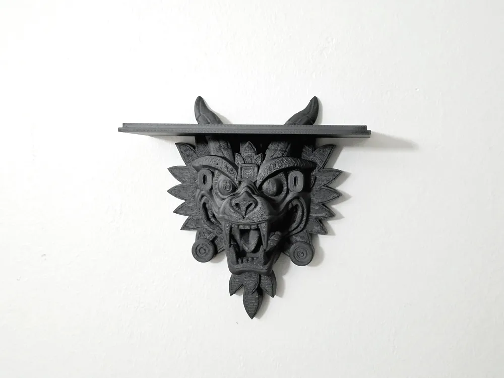 Tribal Dragon Wall Shelf - Free 3D Print Model - MakerWorld