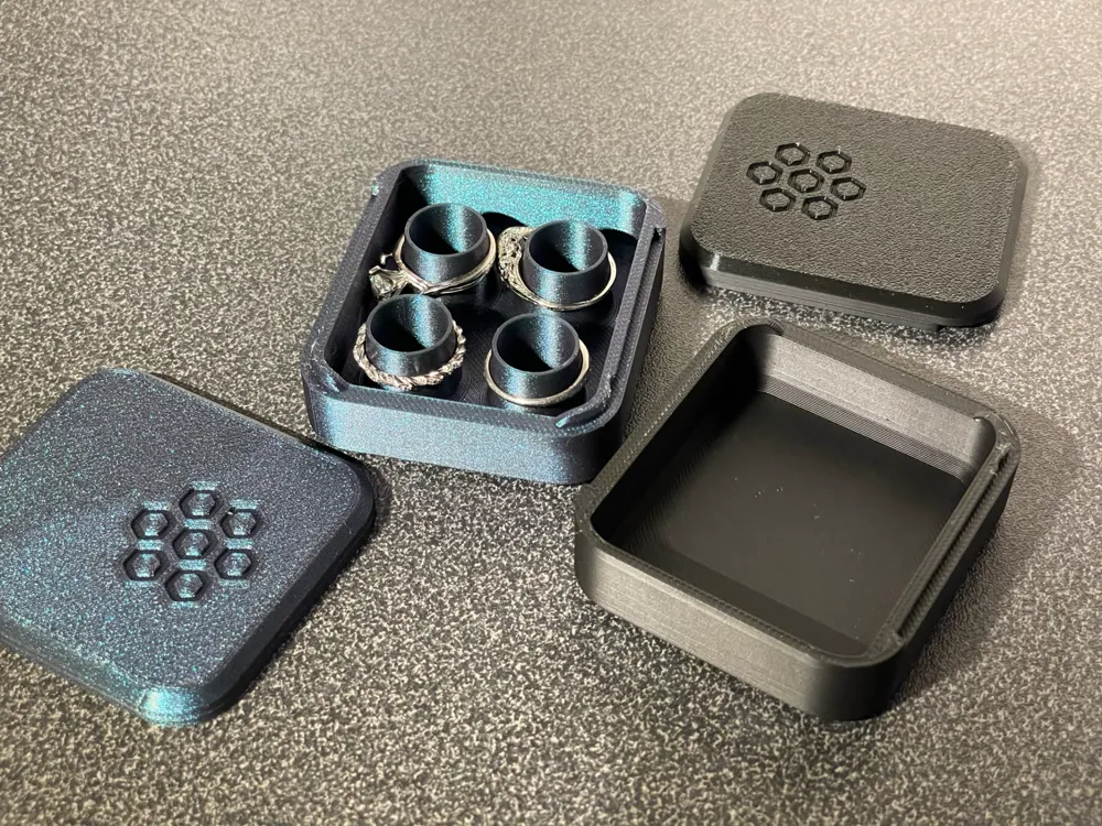 Ring Box/Container w/ Sliding Lid - Free 3D Print Model - MakerWorld