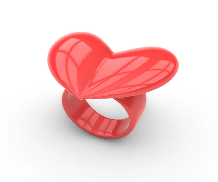 Heart Ring - Free 3D Print Model - MakerWorld