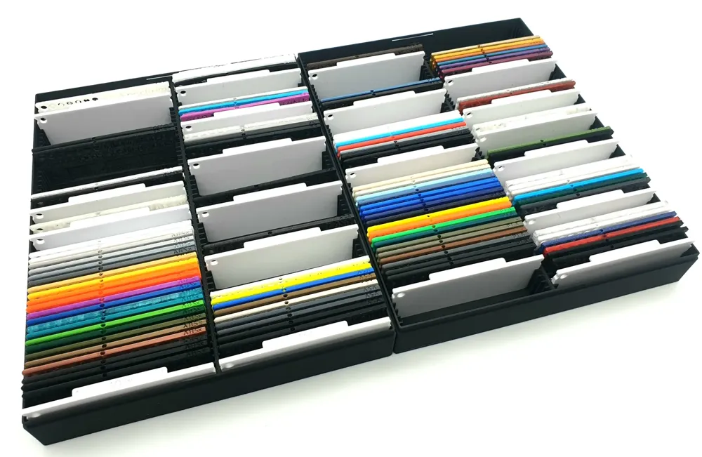 Customizable filament swatch dividers Remixed by Makkuro - MakerWorld