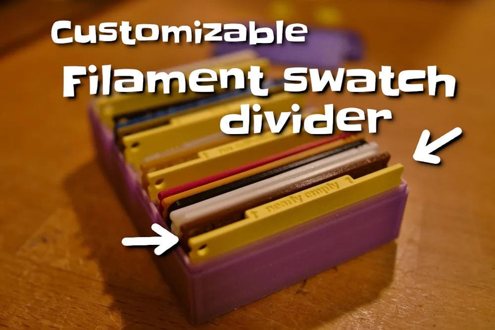 Customizable filament swatch dividers Remixed by Makkuro - MakerWorld