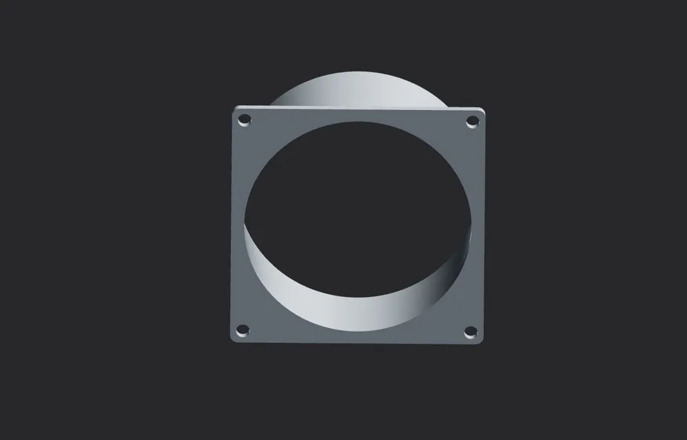 80mm fan to 80mm exhaust adapter - Free 3D Print Model - MakerWorld