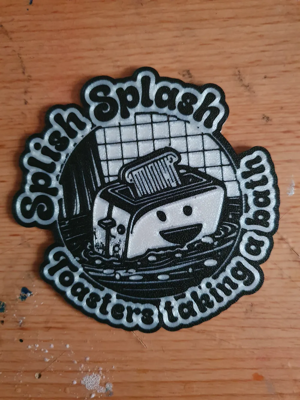 Splish Splash Toasters Taking a Bath Sign by Ellcato3D - MakerWorld