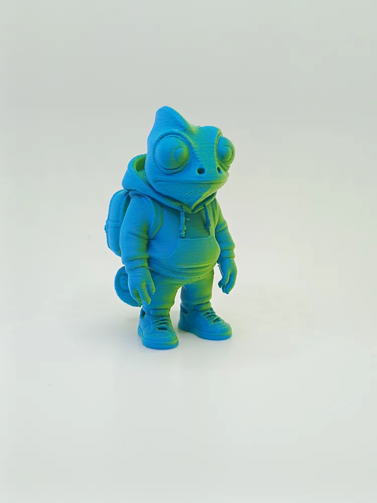 The relaxed Chameleon with Hoodie Chameleon Lizard by Go3D MakerWorld ...