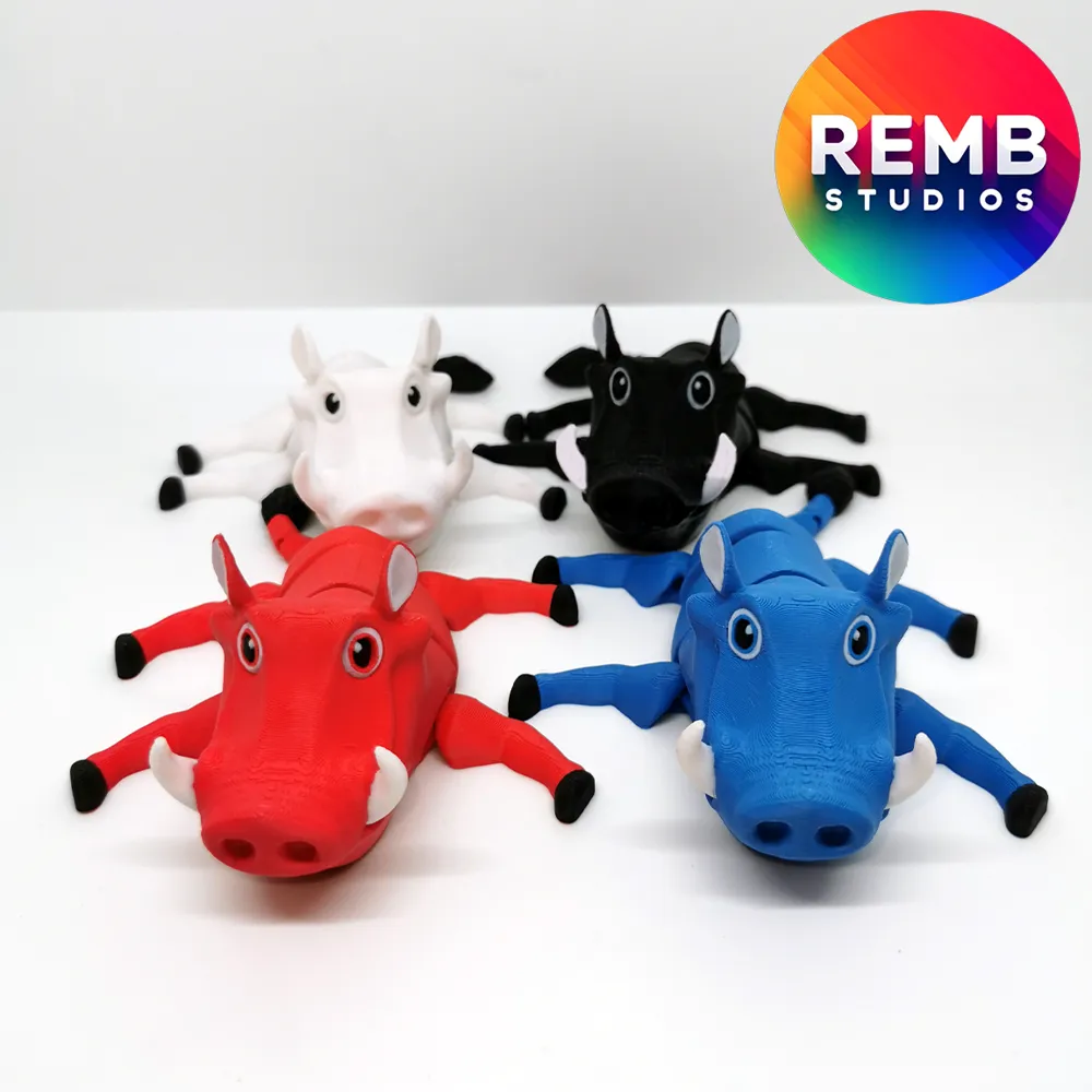 Flexi Warthog | Articulated Warthog | no support by Remb Studios MakerWorld: Download Free 3D Models