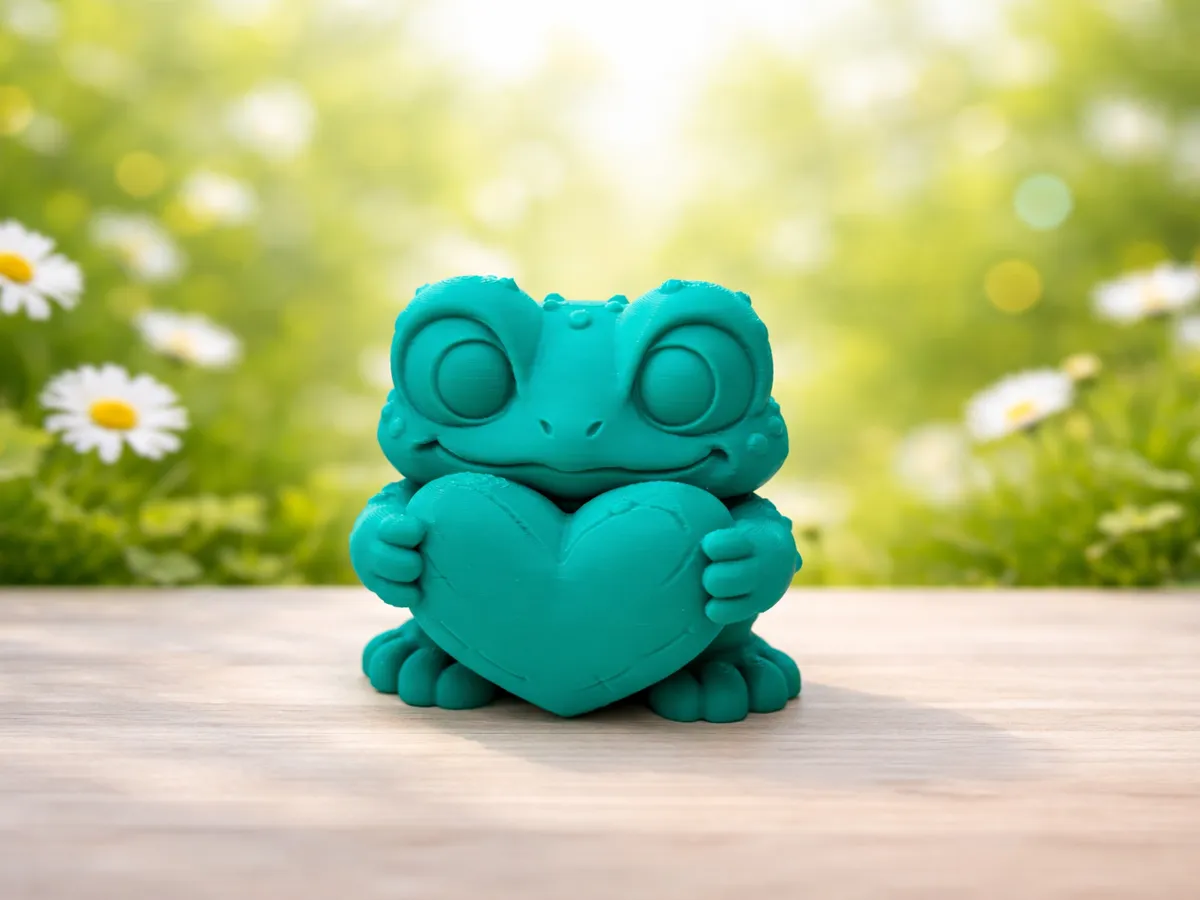 Heart Frog of Happiness Hug - Free 3D Print Model - MakerWorld