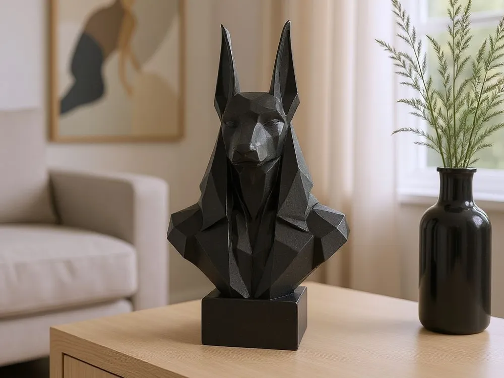 Low Poly Anubis Bust by Deltaprints MakerWorld: Download Free 3D Models