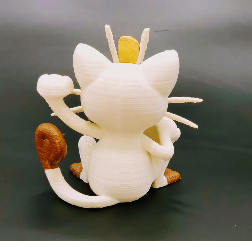 Pokemon Meowth Lucky Cat Figure - Free 3D Print Model - MakerWorld