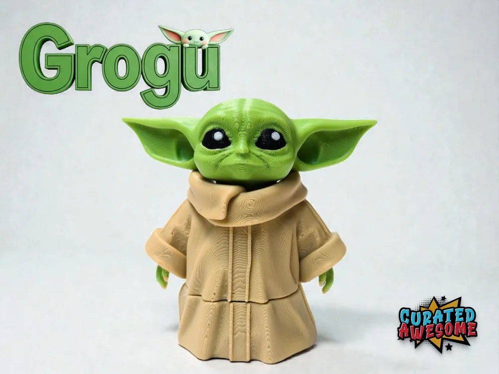 Cute Flexi 3D Grogu Model by CuratedAwesome FlexiForge MakerWorld ...