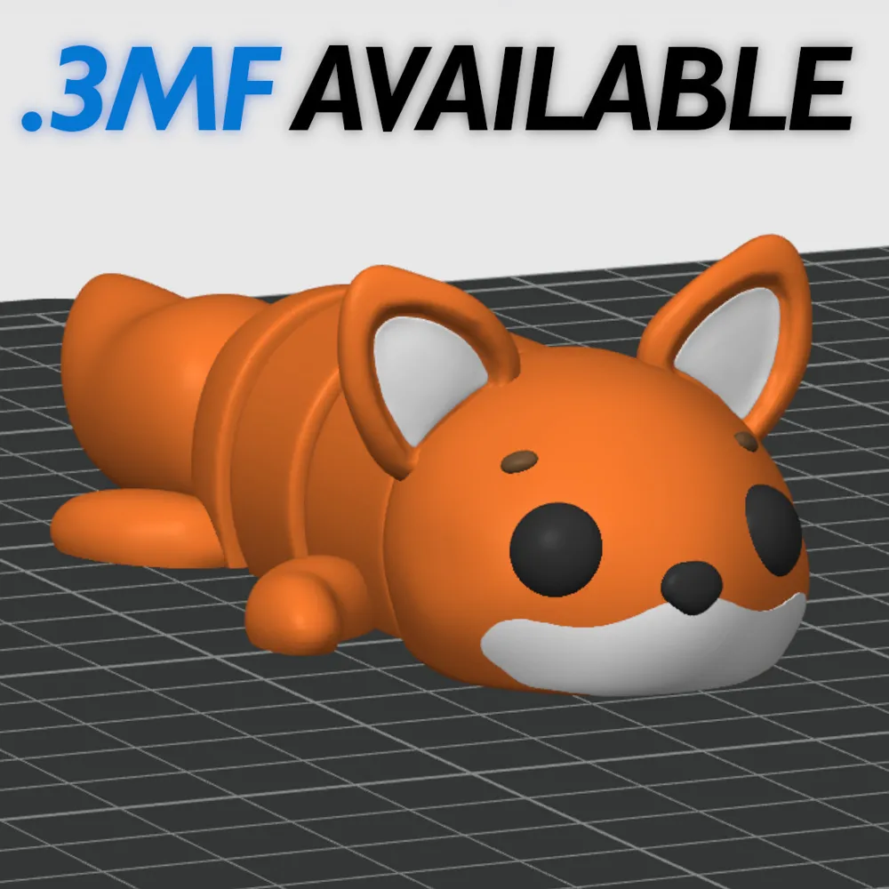 Flexi Articulated Fox (Multicolor) - Free 3D Print Model - MakerWorld