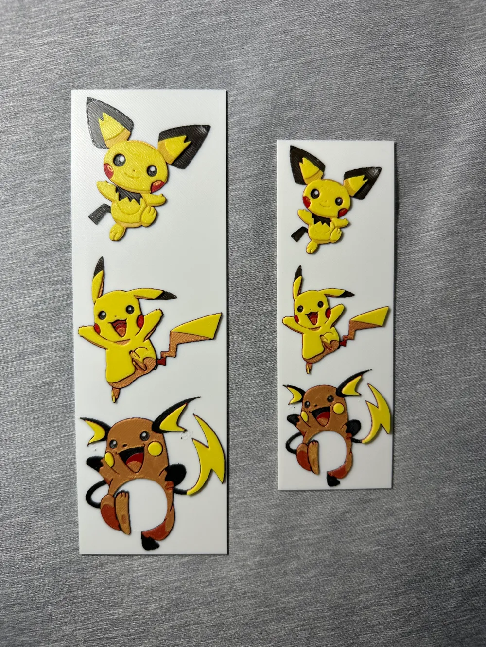 Pikachu Evolution Hueforge Bookmarks - 2 sizes by Hey Ben - MakerWorld