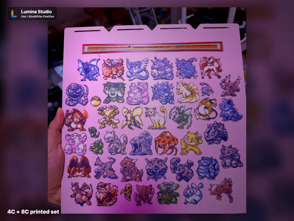 Pokemon Gen I BlueWhite Full Pokédex - Free 3D Print Model - MakerWorld