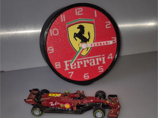 Ferrari F1 clock, on the table or the shelf by Jendapce - MakerWorld