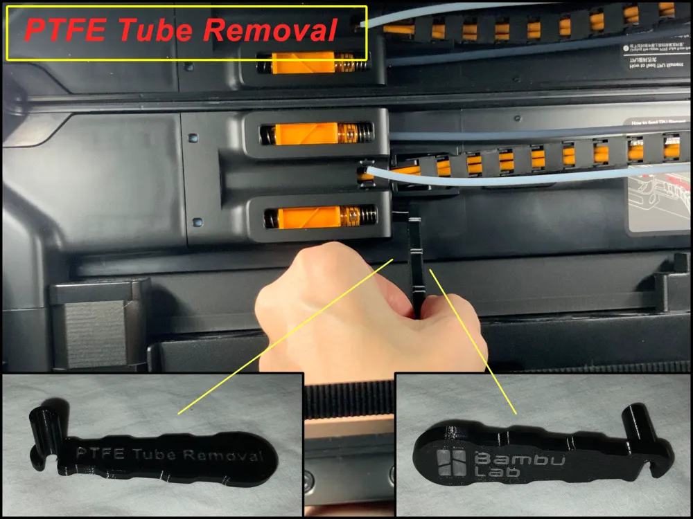 BambuLab PTFE Tube Removal (Tube Remover) - Free 3D Print Model ...