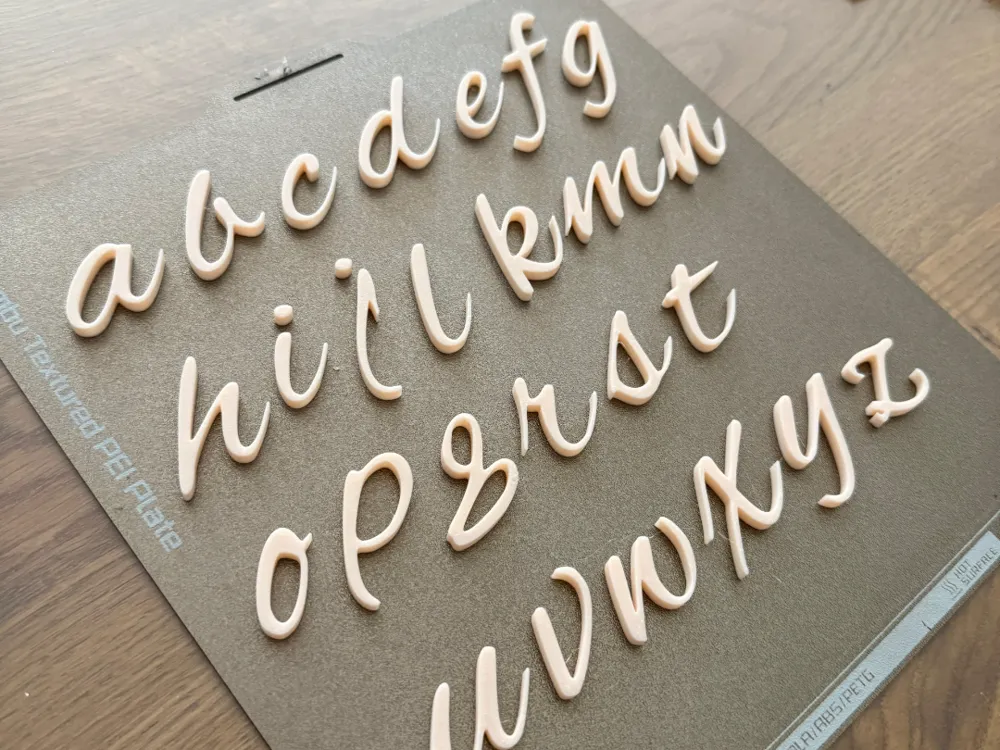 Letters A B C Cursive Lowercase Script by Print4me MakerWorld: Download ...